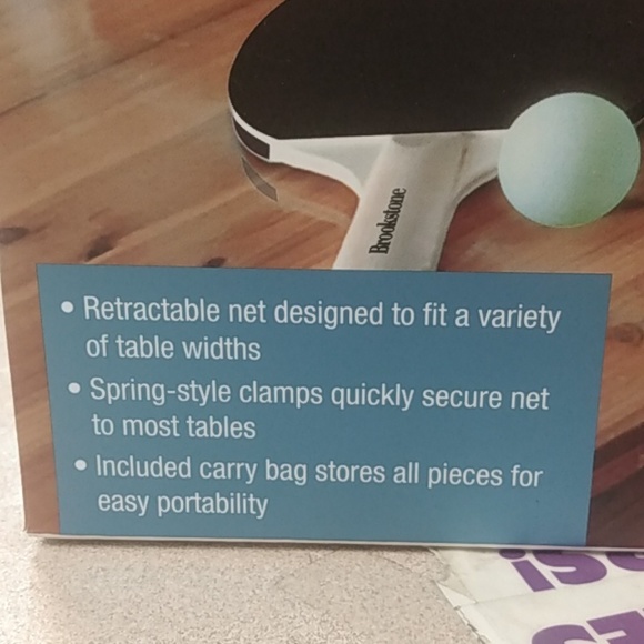 Brookstone | Games | Nwt Retractable Table Tennis Set | Poshmark